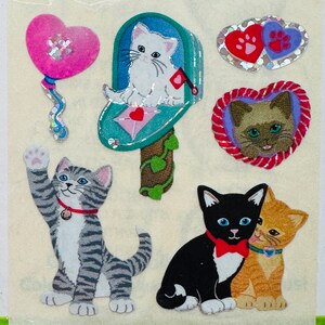 Vintage Sandylion Sticker Packs Sealed Fuzzy Orange Tigers Cats, Clear ...