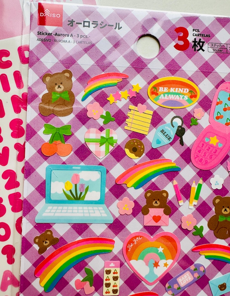 Japanese Stickers Daiso Made in Japan Neon Washi Circles, Topping Lab ...