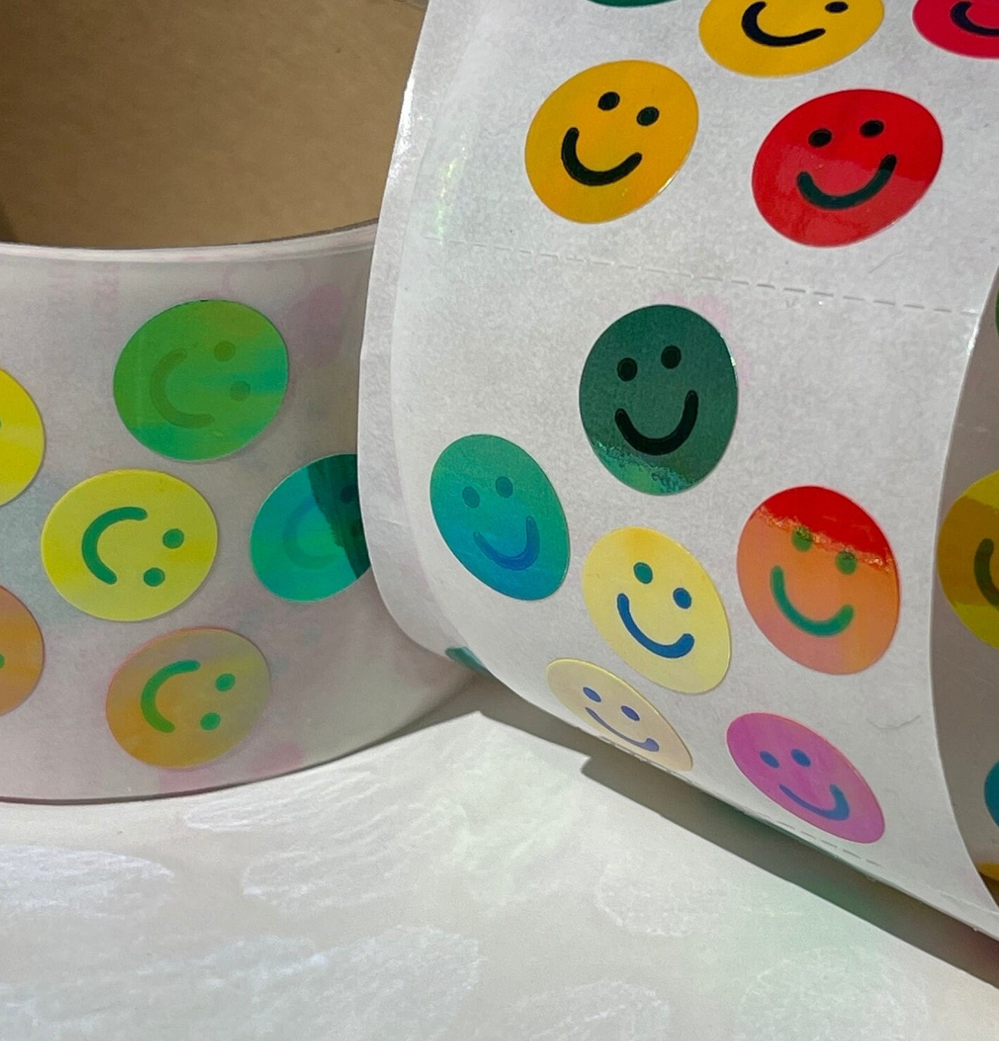 Sticker Roll Vintage Pearly Smiley Face Stickers Great 7 Sticker on the ...