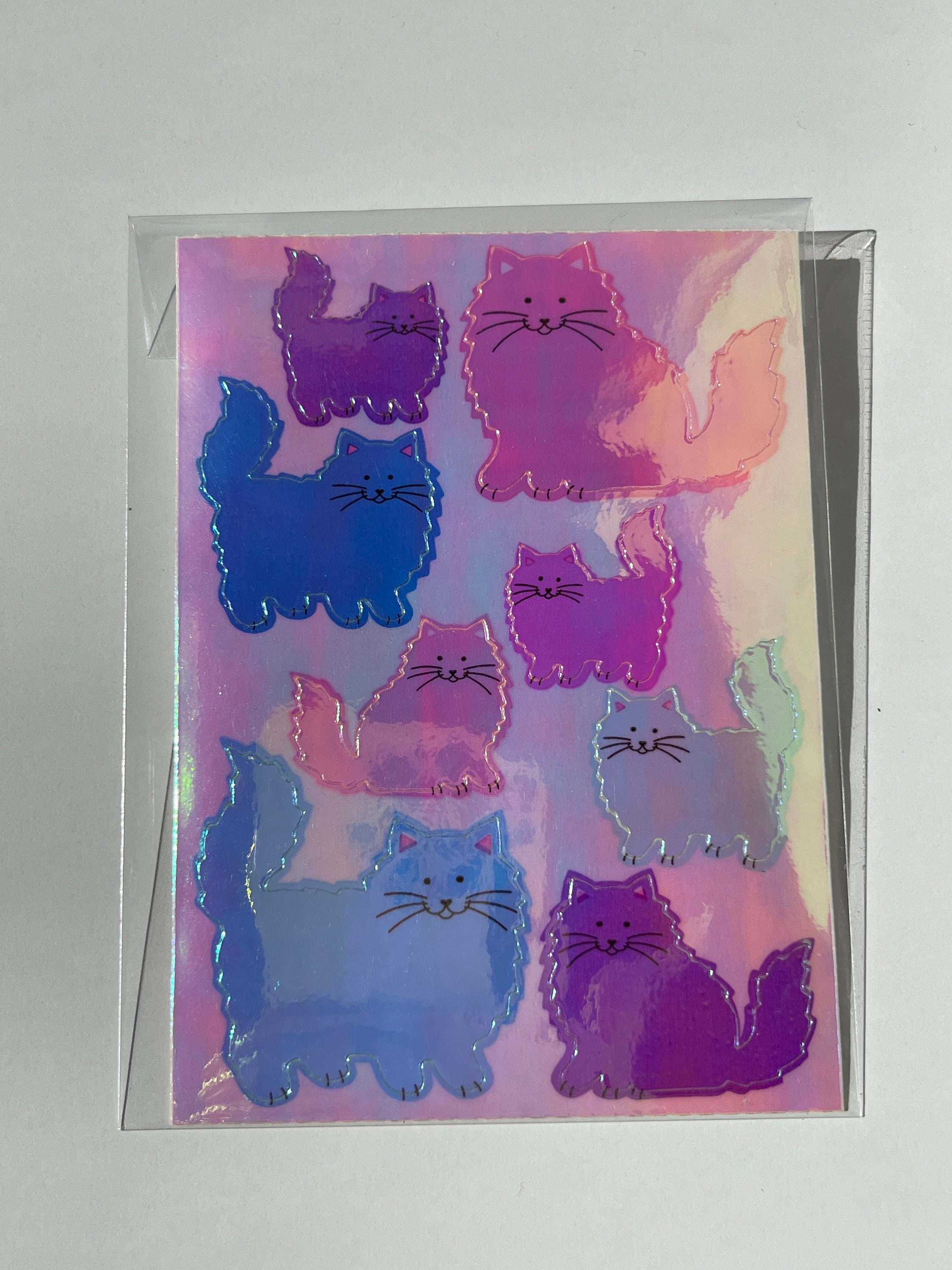 Vintage Sandylion Maxi Pearly Cats Smileys Hearts Stickers - Etsy