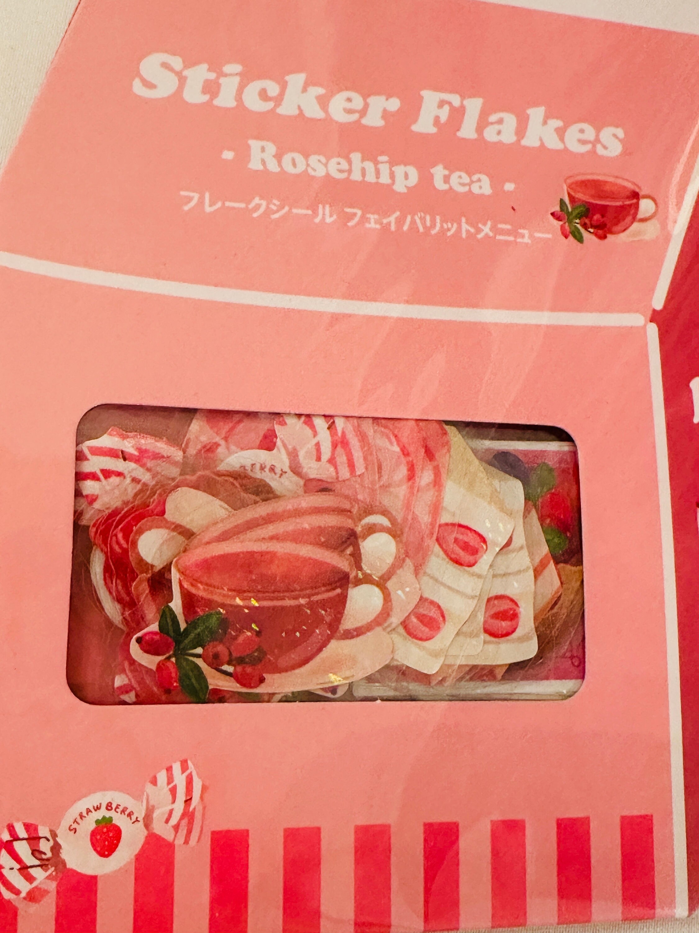 Amifa Japan Seria Flake Sticker Red Rosehip Tea Blue Cream - Etsy