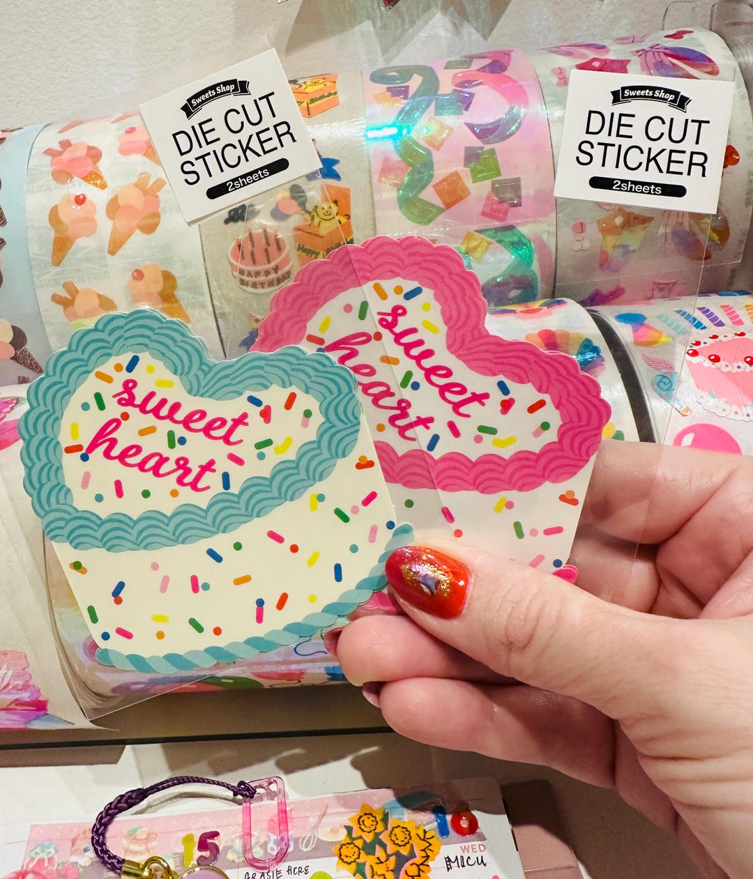 Big Ice Cream Cake Japanese Stickers Gaia Sweets Shop Seria Japan 2 Pc ...