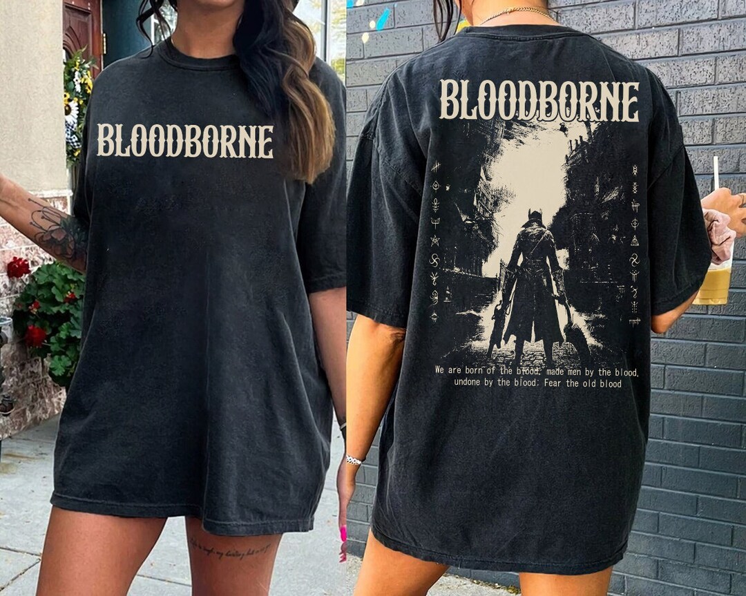 Bloodborne Both Sides Shirt, Bloodborne Hunter and Lamp Messengers ...