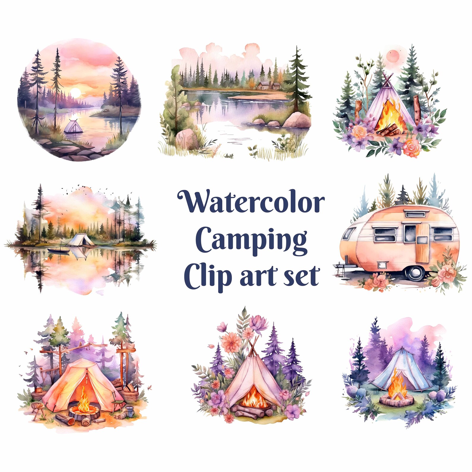 Camping Png,camper Png Summer Outdoor Png, Trendy PNG Preppy Png ...