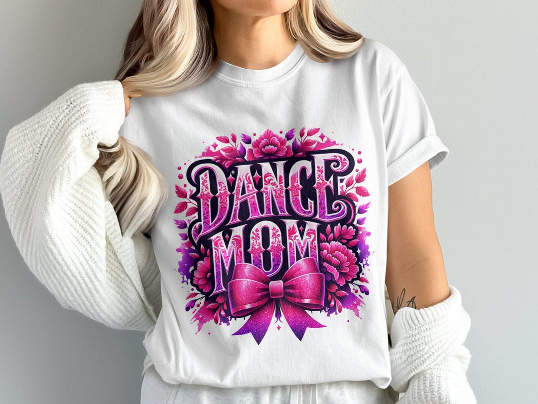 Pink Dance Mom Sublimation Design, Floral Clipart Digital Download PNG ...