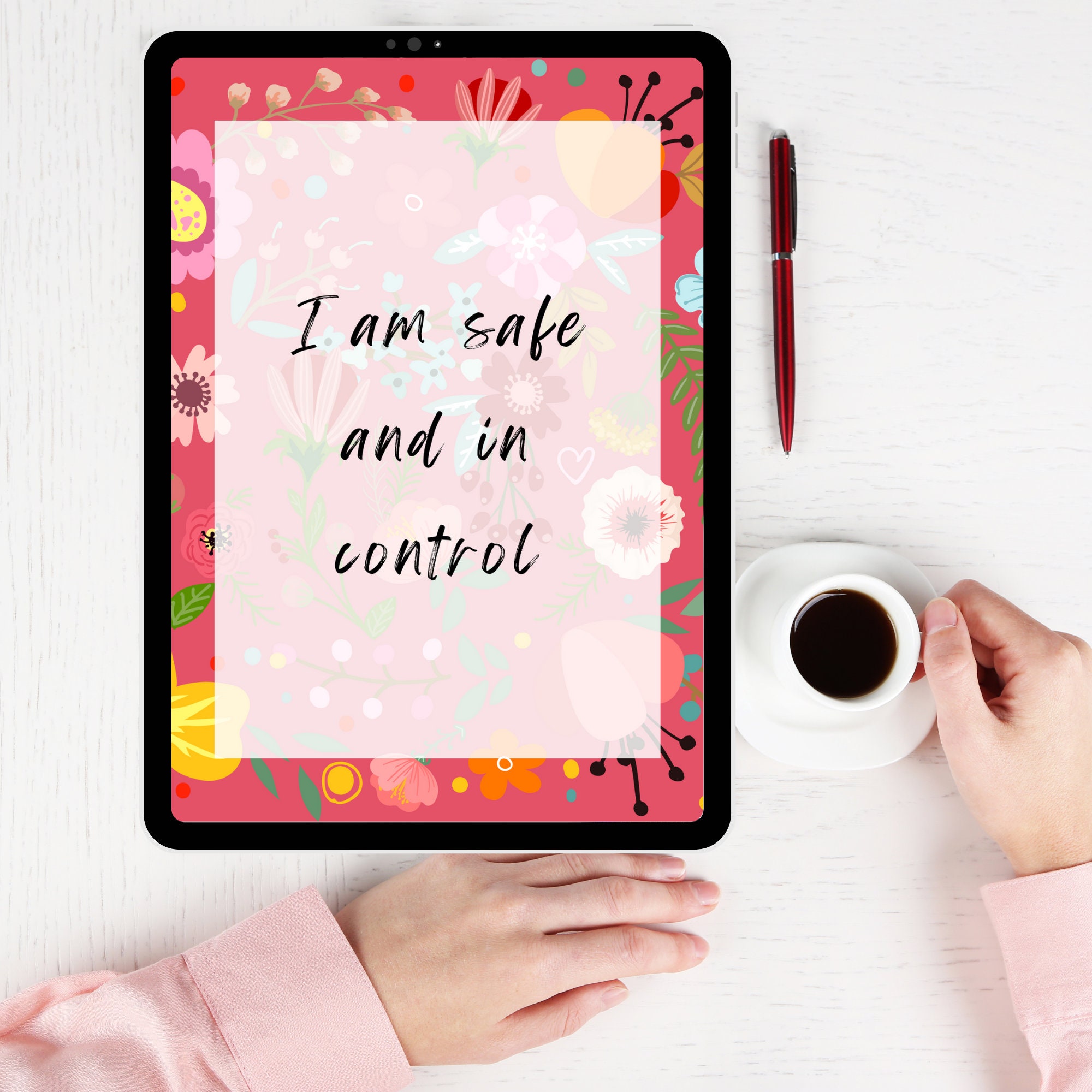 Colorful Affirmation Cards Printable Set Positive Affirmations Instant ...