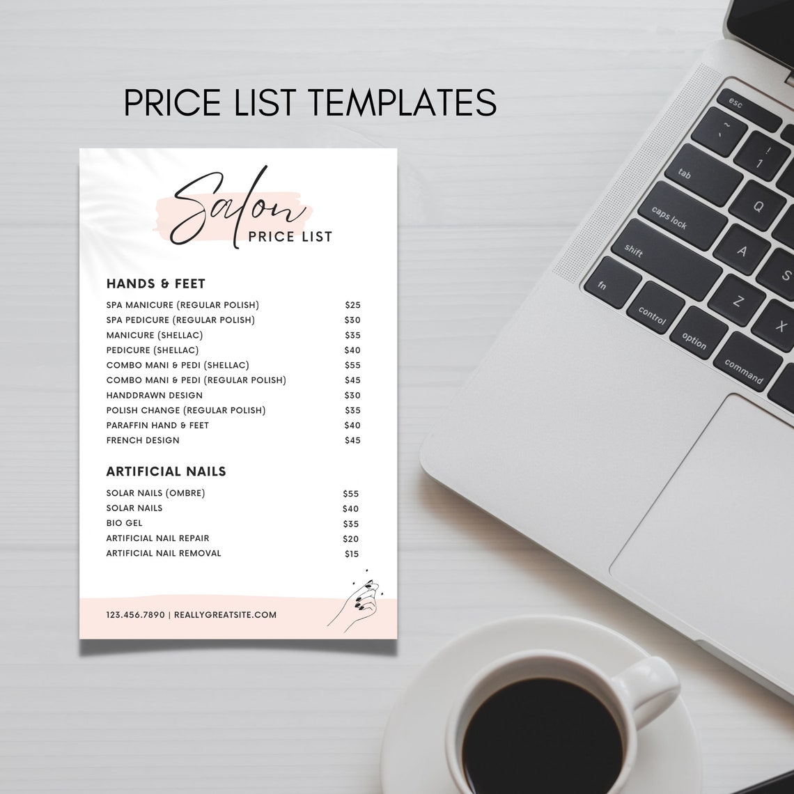 Hair Price List, Salon Menu, Price List Template, Editable Price List ...