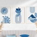 Mid-century Indigo Wall Art | Modern Indigo Artwork | Indigo Boho Wall ...