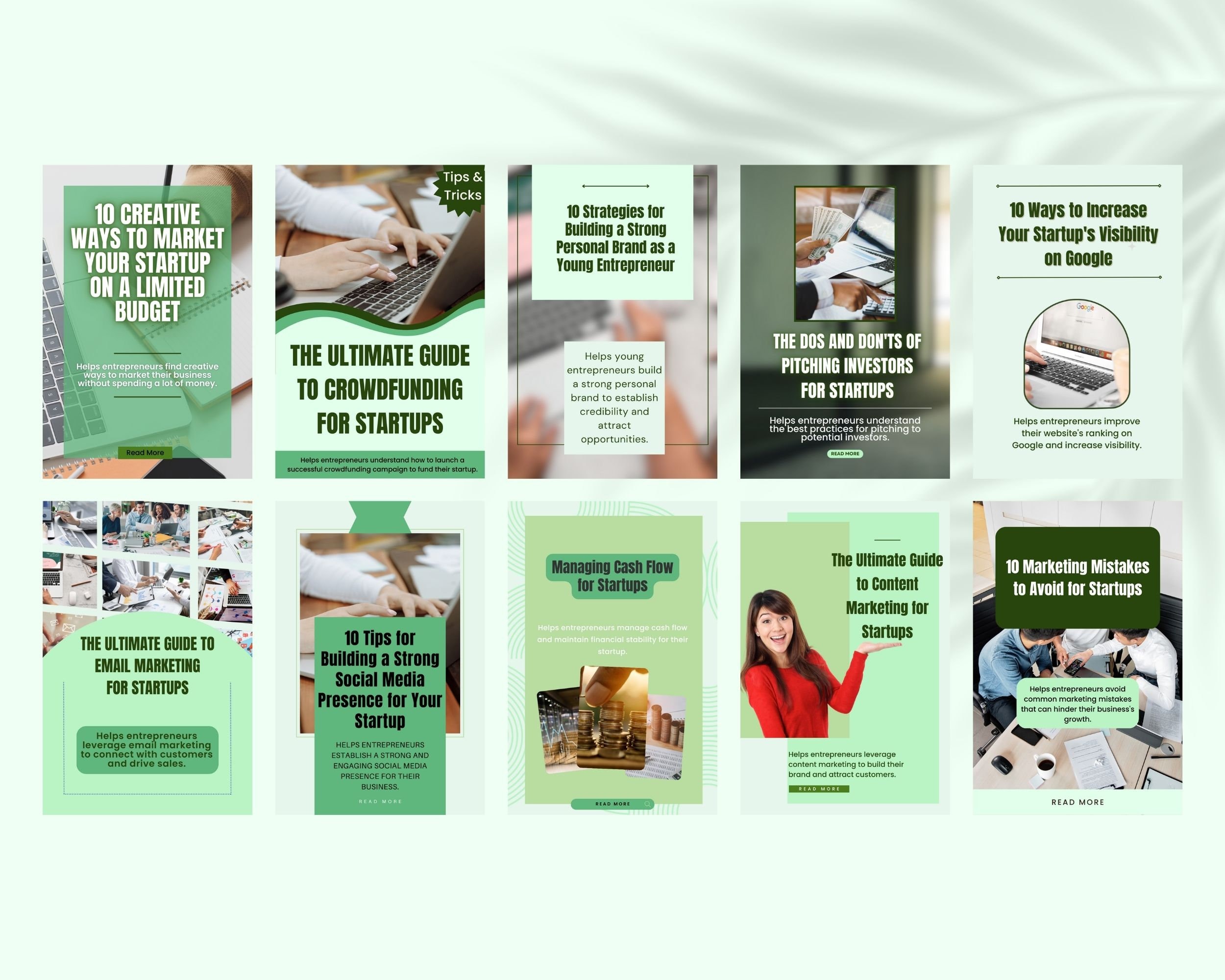 Green Pinterest Template Canva Pinterest Templates Coach Pinterest ...