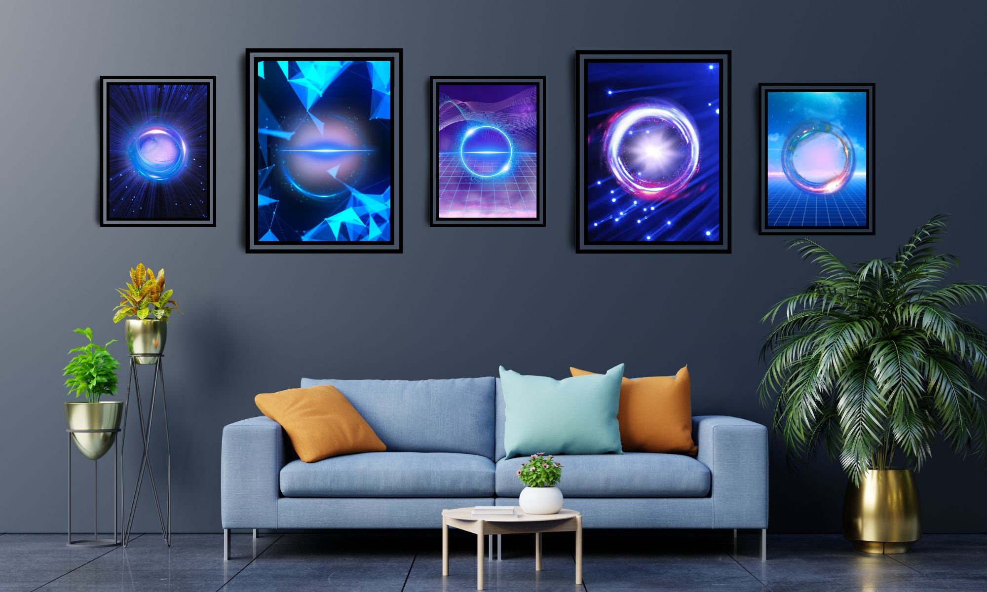 Synthwave Poster, Vaporwave Wave, Cyberpunk Wallart, Synthwave Wall Art ...