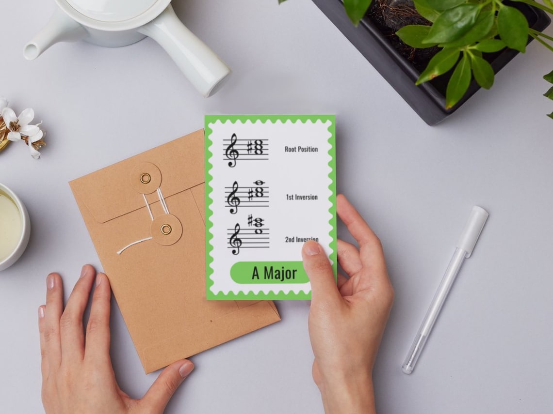 Chord Inversions Printable Flashcards, Piano Student, Piano Education ...