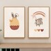 Boho Happy Easter Wall Art, Printable Happy Easter Wall Art, Boho ...