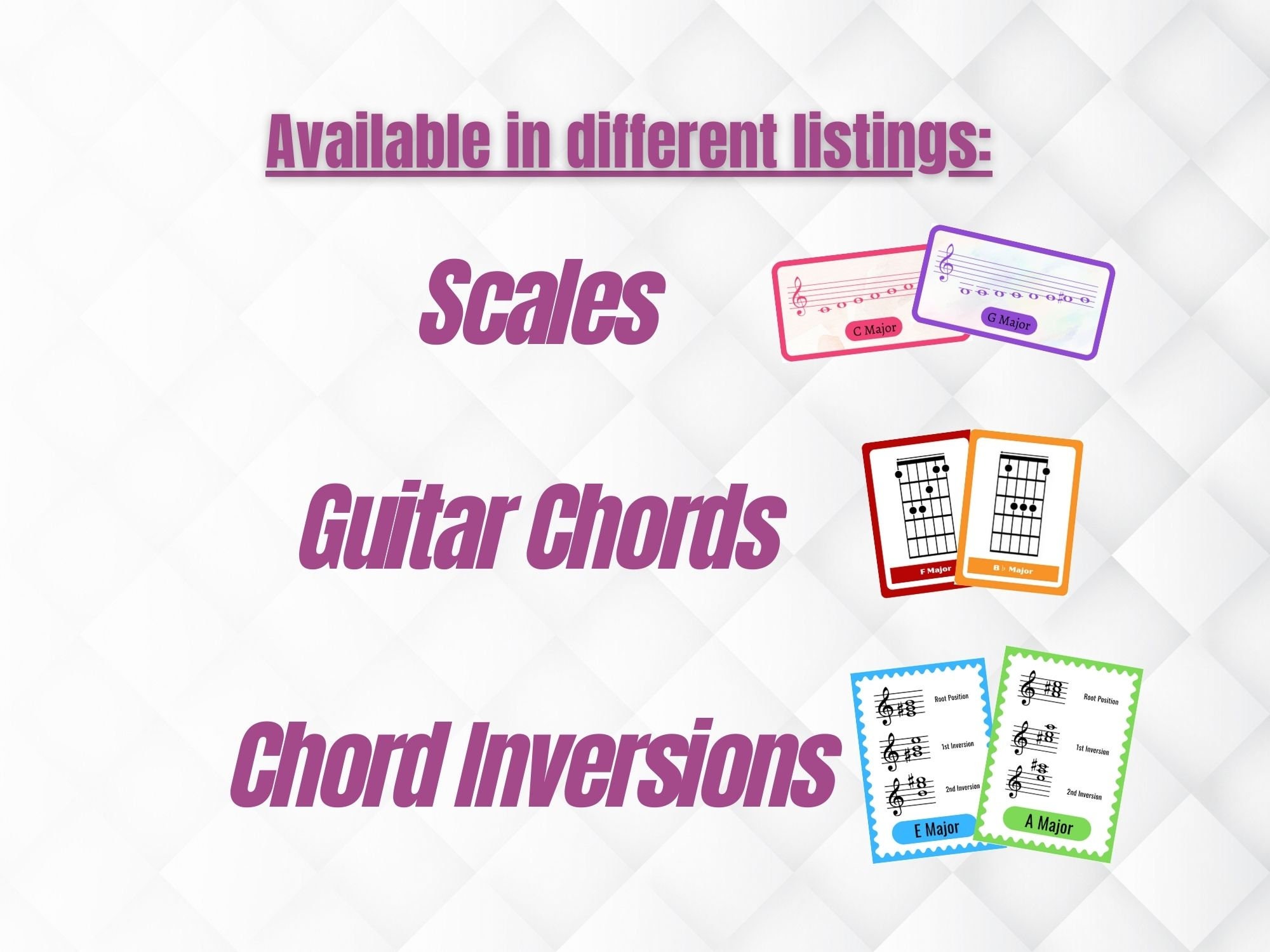 Colorful Music Note Flashcards for Kids, Music Symbols, Printable ...