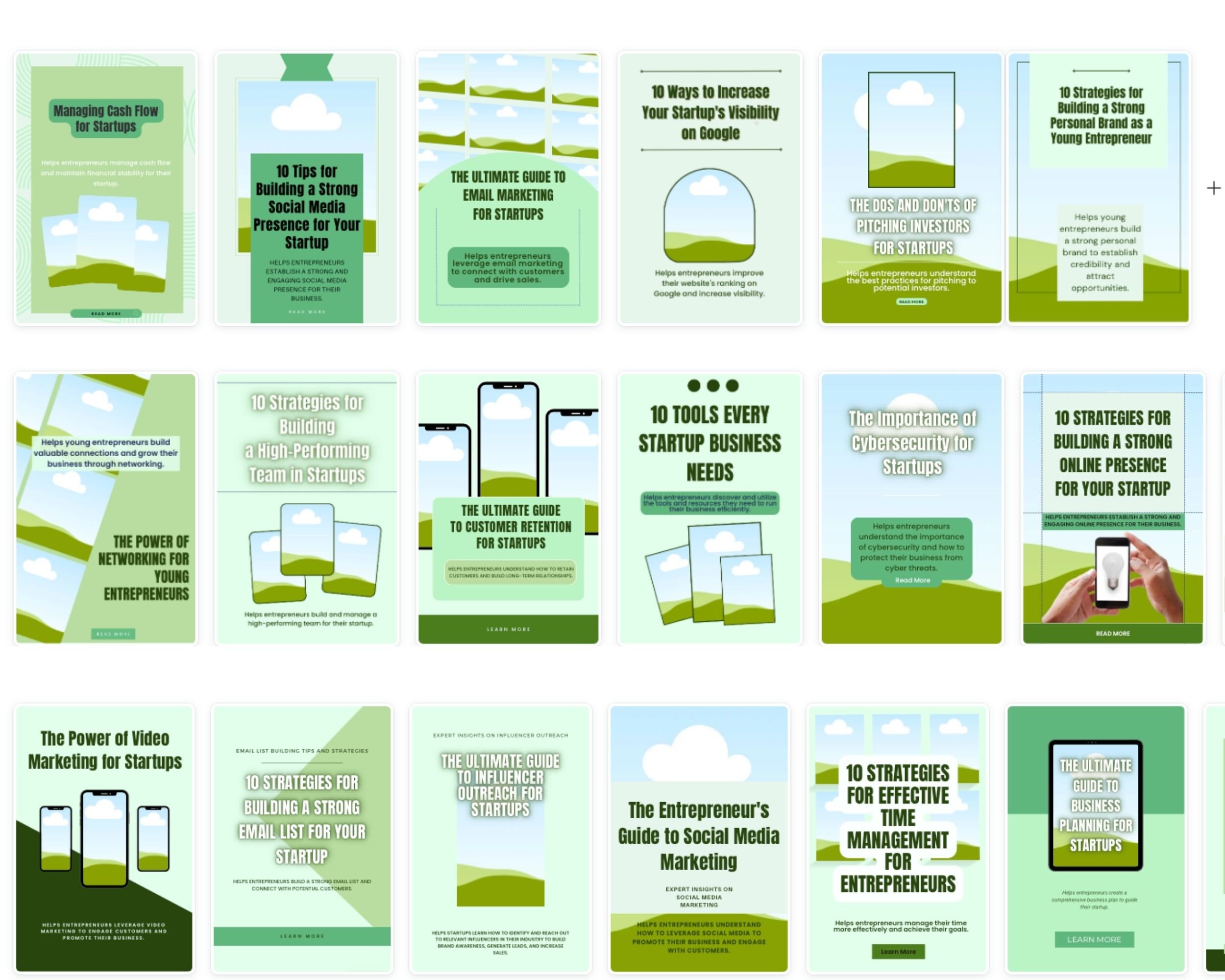 Green Pinterest Template Canva Pinterest Templates Coach Pinterest ...