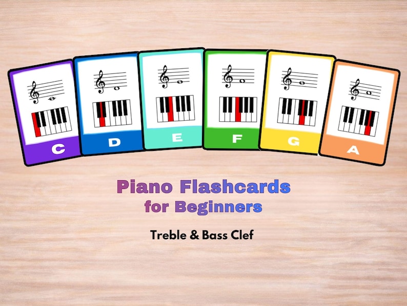 Colorful Music Note, Flashcards for Kids, Music Symbols, Printable ...
