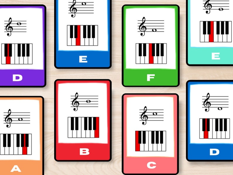 Music Notes Flashcards, Music Symbols, Printable Flashcards, Note ...