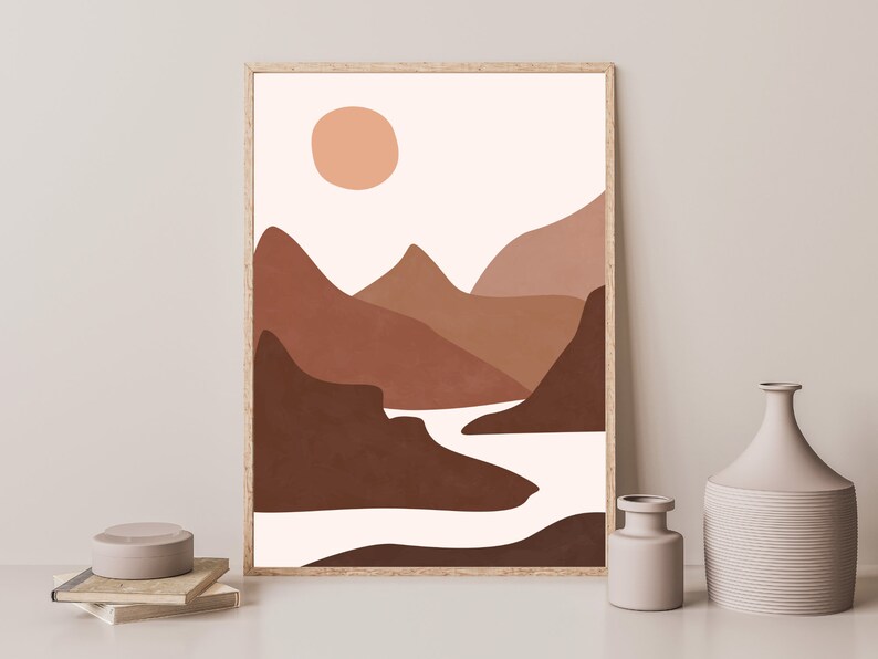 Boho Landscape Naturedownload, Tryptic Landscape Wall Art, Landscape ...