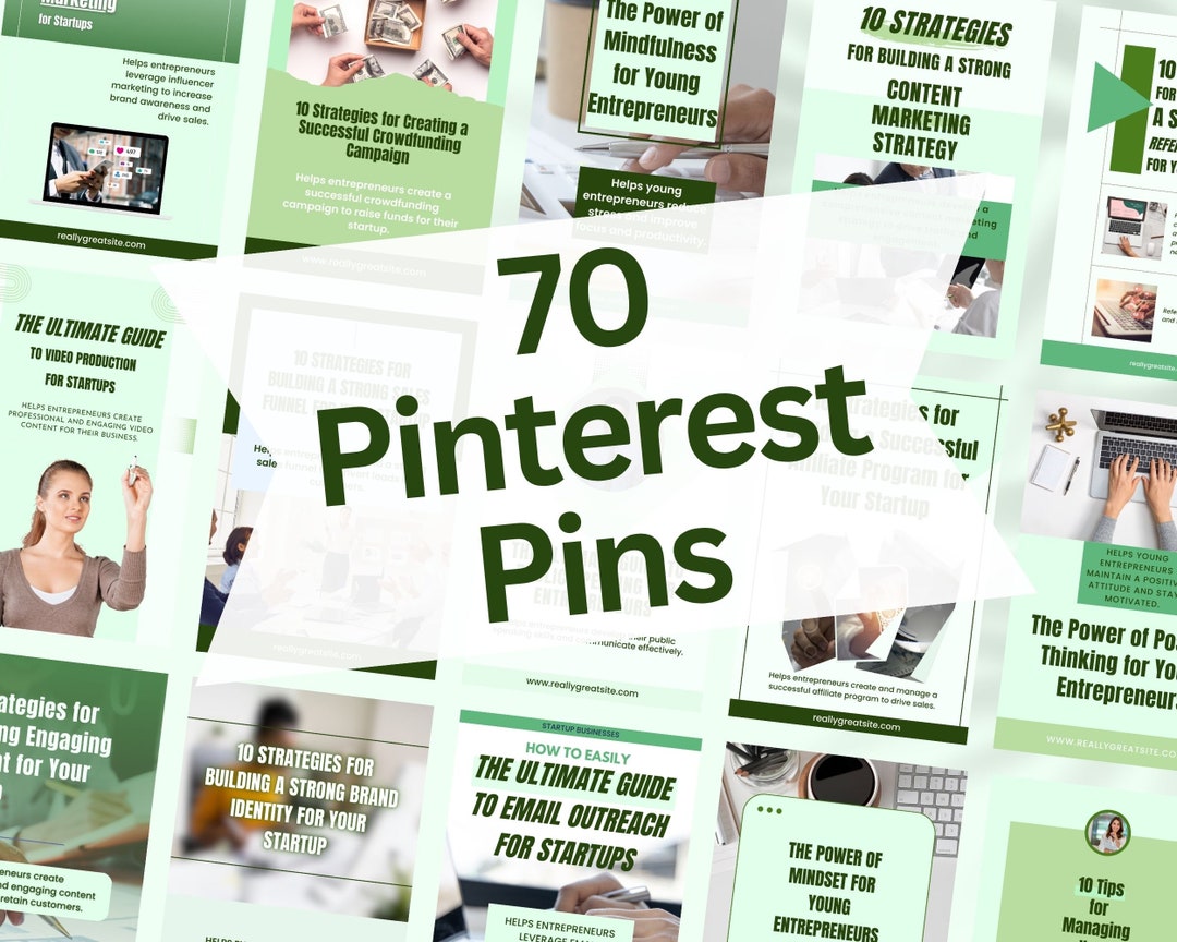Green Pinterest Template Canva Pinterest Templates Coach Pinterest ...