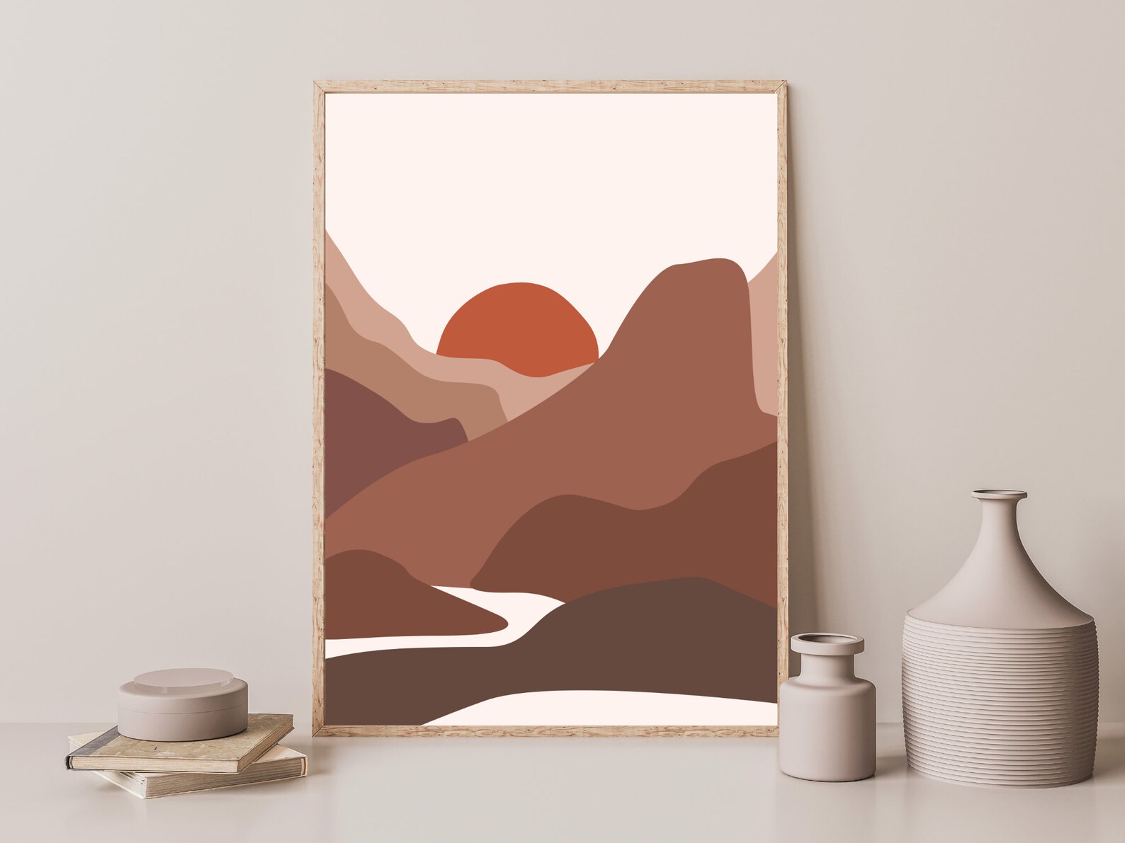 Boho Landscape Naturedownload, Tryptic Landscape Wall Art, Landscape ...