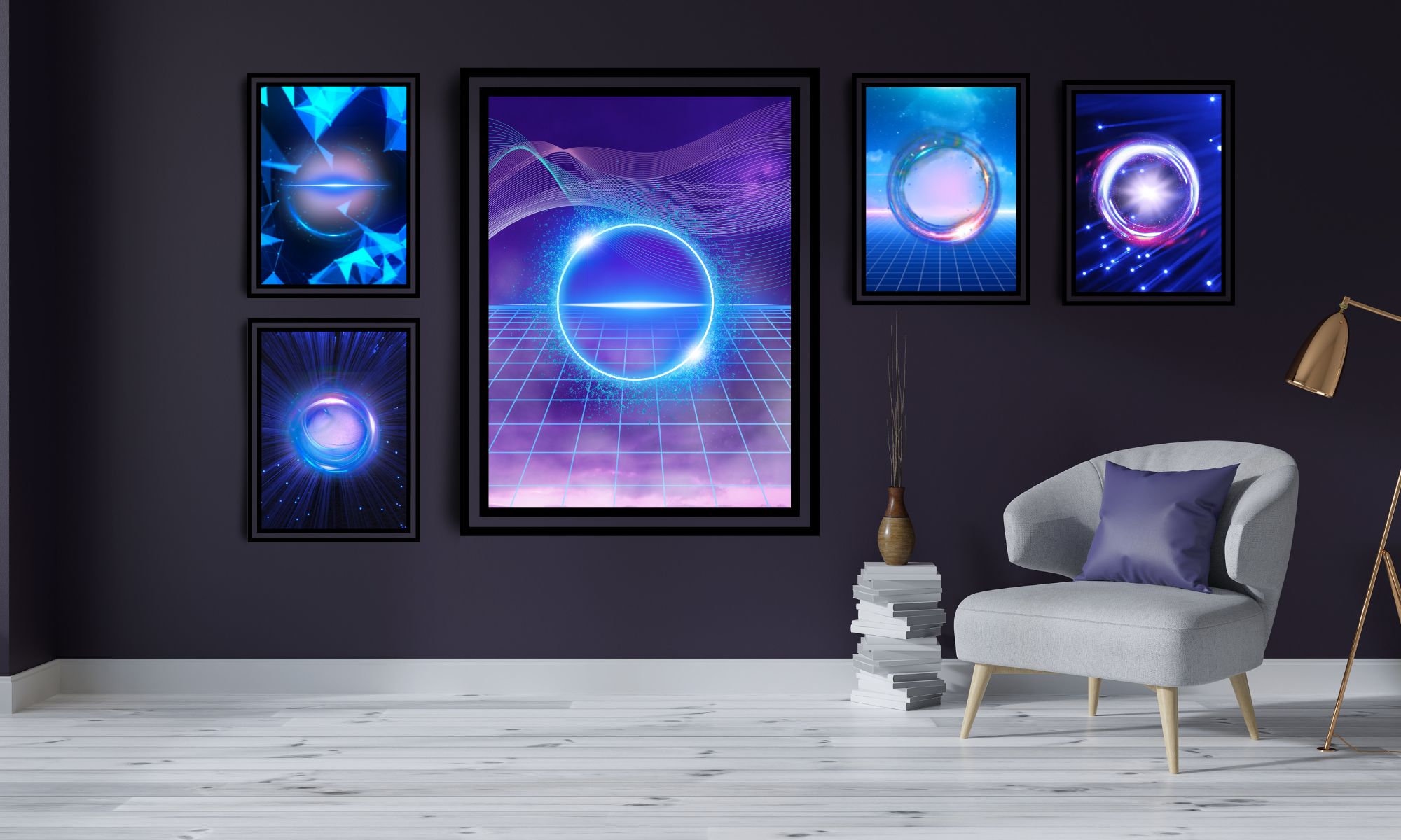Synthwave Poster, Vaporwave Wave, Cyberpunk Wallart, Synthwave Wall Art ...