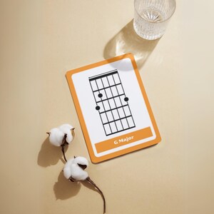 Guitar Chord Chart, Flash Cards, Guitar Theory, Guitarist Gift, Guitar ...