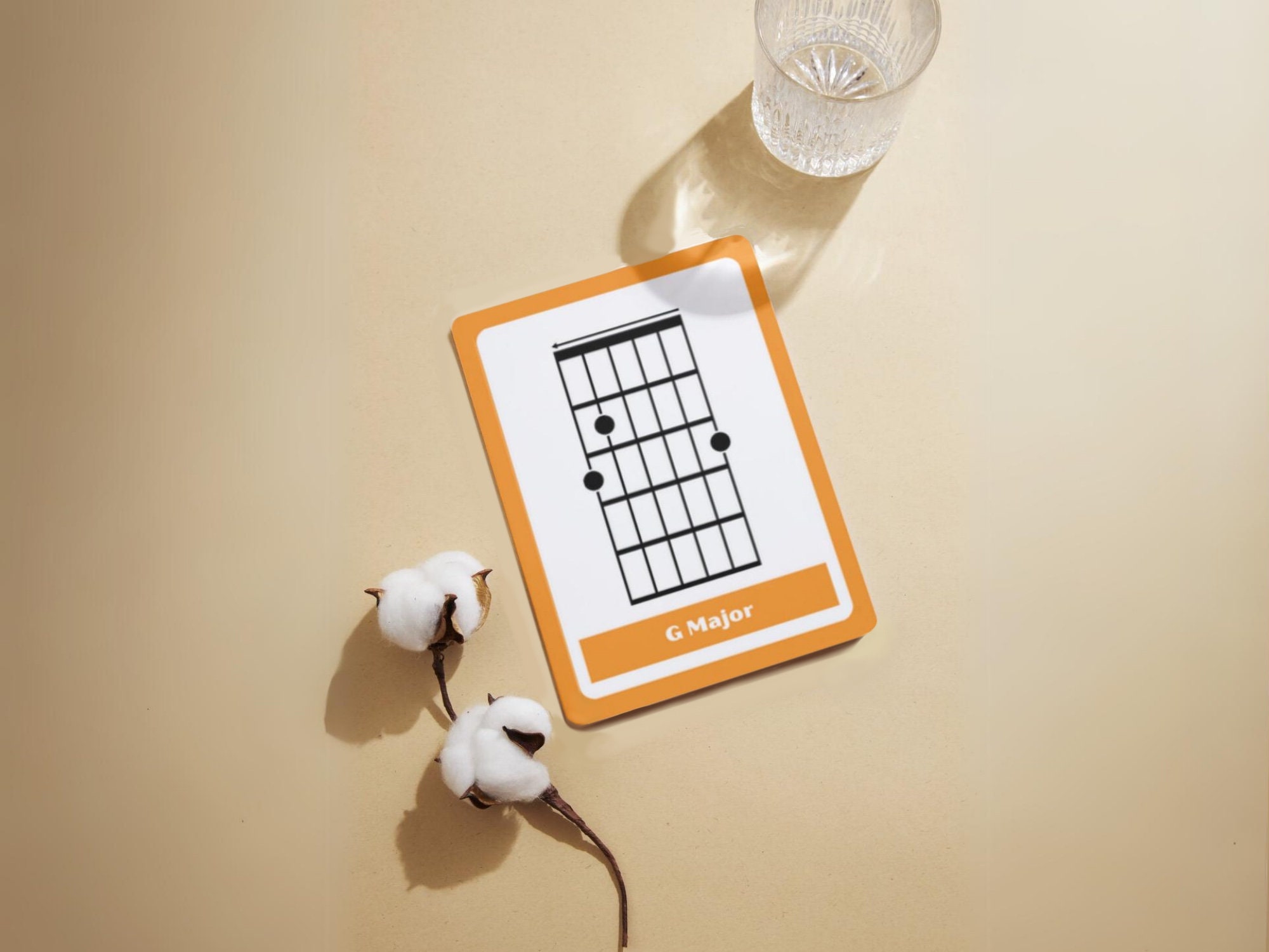 Guitar Chord Chart, Flash Cards, Guitar Theory, Guitarist Gift, Guitar ...