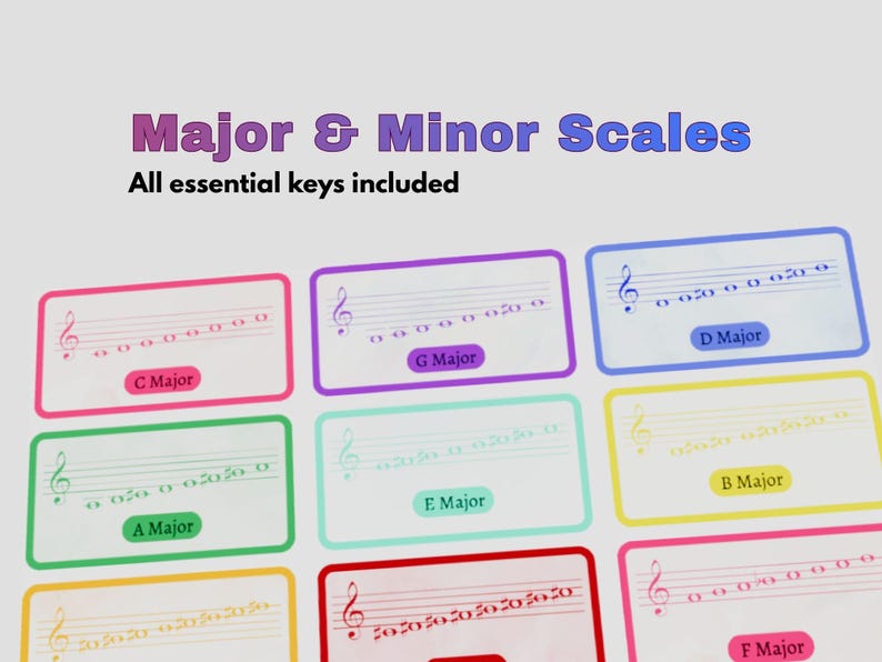 Music Scales, Printable Flashcards, Music Symbols, Music Education ...