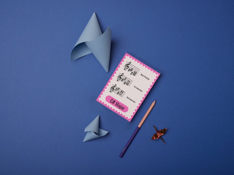 Chord Inversions Printable Flashcards, Piano Student, Piano Education ...