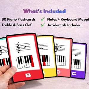 Colorful Music Note, Flashcards for Kids, Music Symbols, Printable ...
