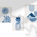 Mid-century Indigo Wall Art Modern Indigo Artwork Indigo Boho Wall Art ...