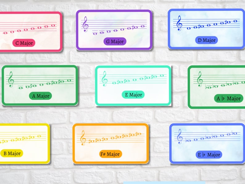 Music Scales, Printable Flashcards, Music Symbols, Music Education ...