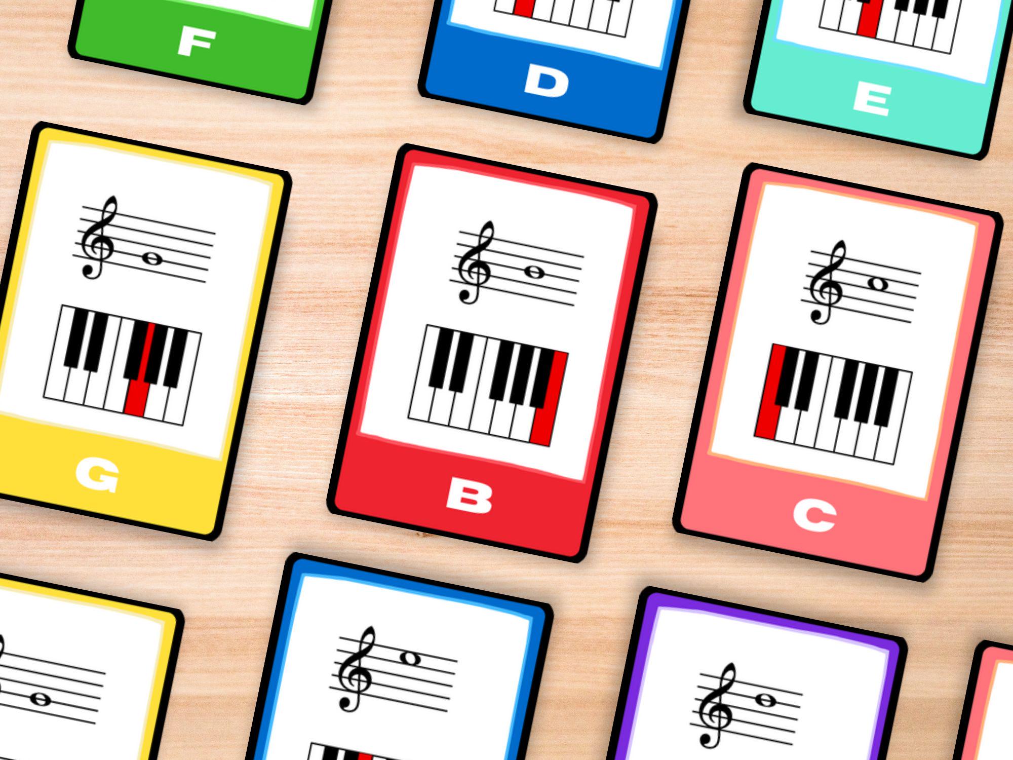 Colorful Music Note, Flashcards for Kids, Music Symbols, Printable ...