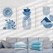 Mid-century Indigo Wall Art Modern Indigo Artwork Indigo Boho Wall Art ...