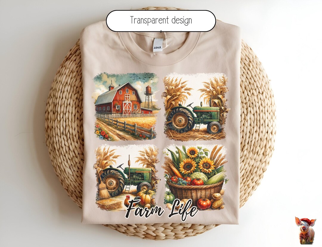 Trendy Farm Life Design PNG, Rustic Aesthetic Clipart, Digital Download ...