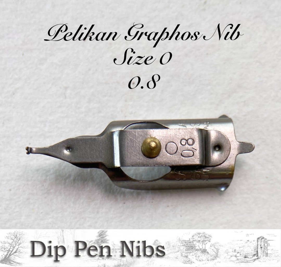 Pelikan Graphos Pen Nibs "o" Size 0.8 Round Nib for Round-ended Lines ...