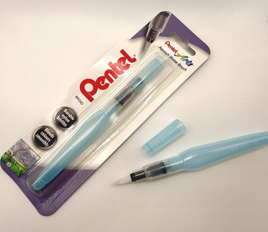 Pentel Aquash Broad Tip Water Brush, 10ml Tank - Etsy