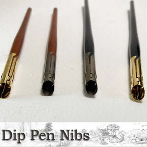 Wooden Dip Pen Nib Holders for Vintage Nibs - Wood or Black Holder With ...
