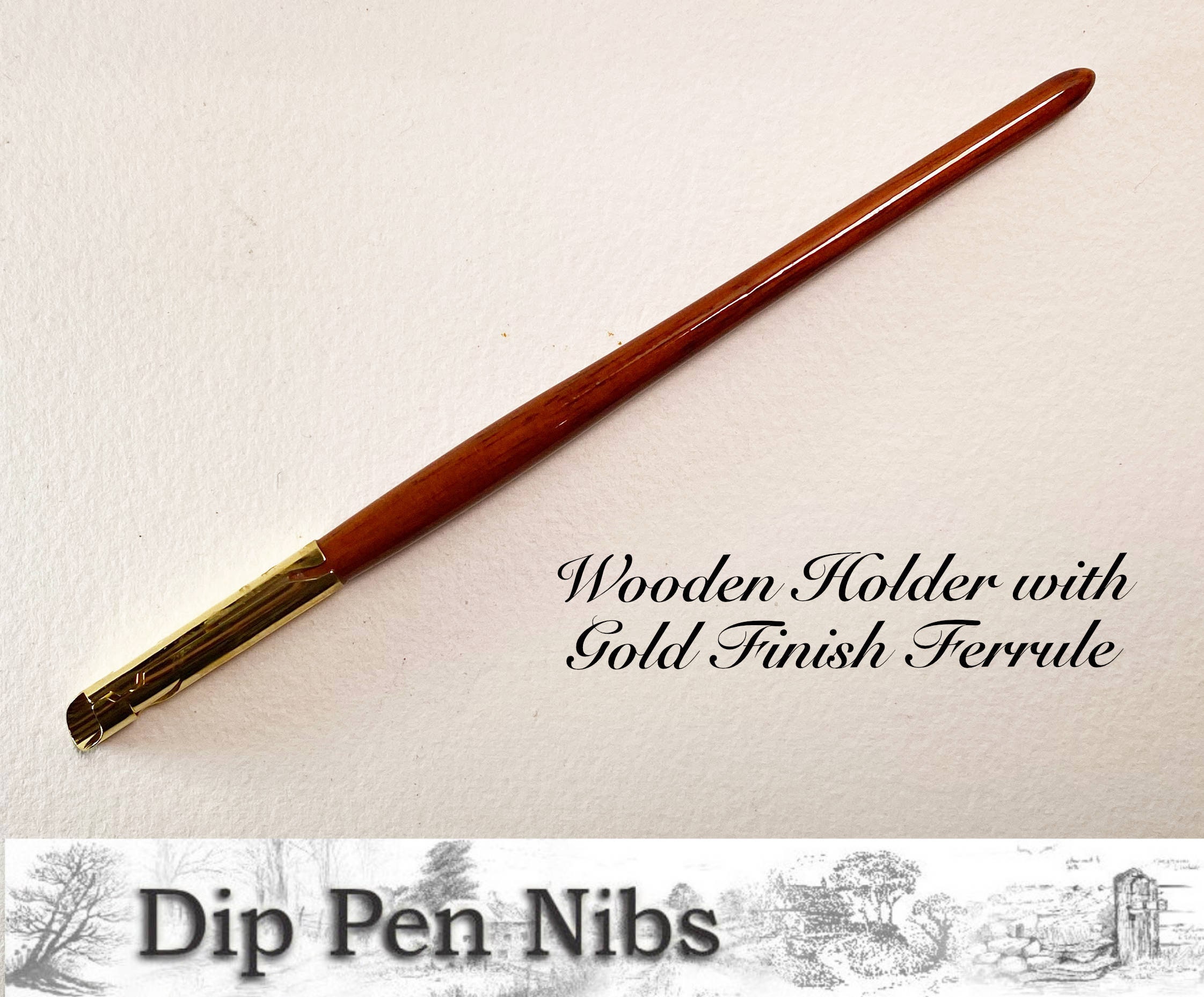 Wooden Dip Pen Nib Holders for Vintage Nibs Wood or Black Holder With ...
