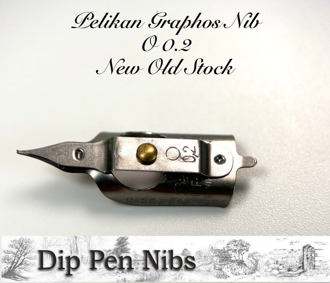 Pelikan Graphos Pen Nibs "o" Size 0.2 Round Nib for Round-ended Lines ...