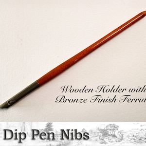 Wooden Dip Pen Nib Holders for Vintage Nibs - Wood or Black Holder With ...