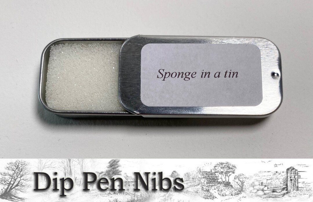 Pen Sponge in a Tin - Like the Graphos Sponge Boxes. - Etsy