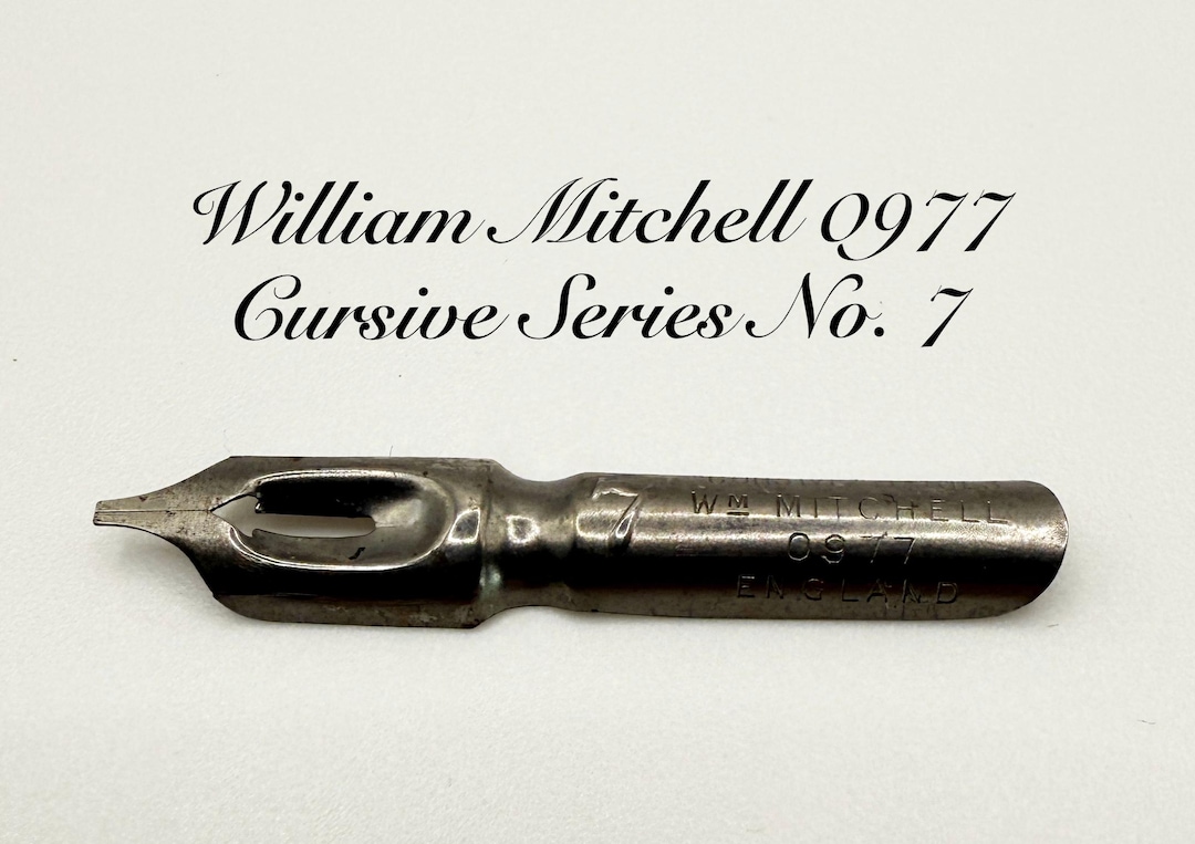 William Mitchell Cursive Series 0977 No. 7 Dip Pen Nib. Vintage Limited ...