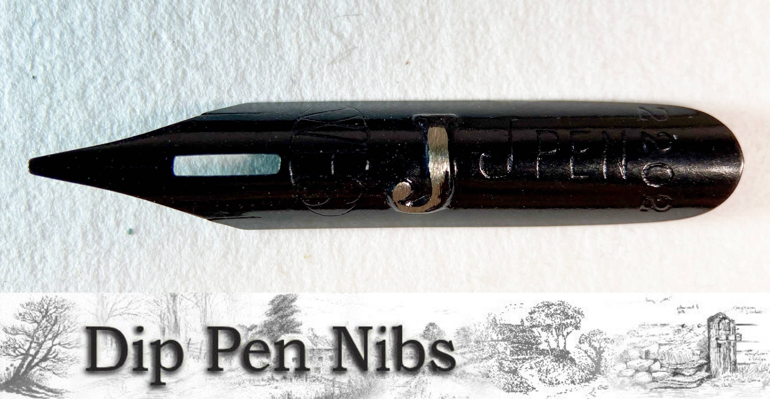 The J Pen 2202 Black by WHS. Square Cut Dip Pen Nibs X 3 or 5 - Etsy UK