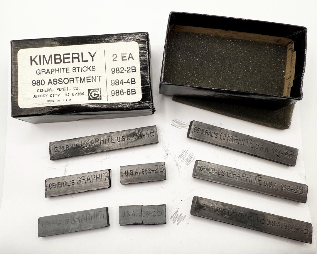 Vintage Kimberly Graphite Sticks 2B, 4B & 6B From USA - Etsy