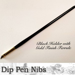 Wooden Dip Pen Nib Holders for Vintage Nibs - Wood or Black Holder With ...