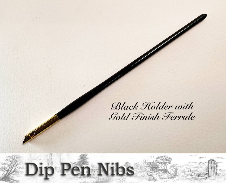 Wooden Dip Pen Nib Holders for Vintage Nibs - Wood or Black Holder With ...
