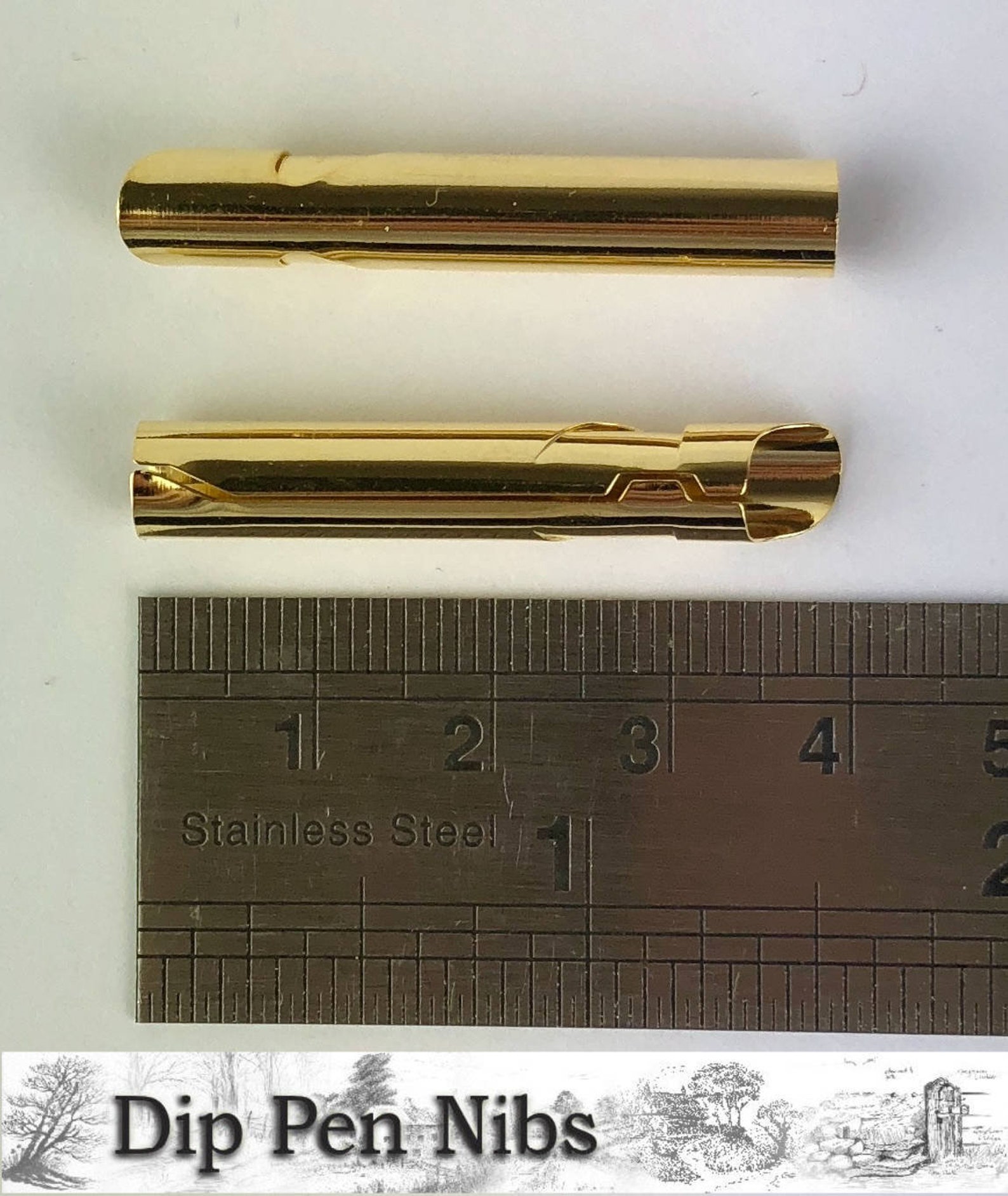 Dip Pen Nib Ferrules / Accommodation Tips - Pack of 5. Convert Feather ...