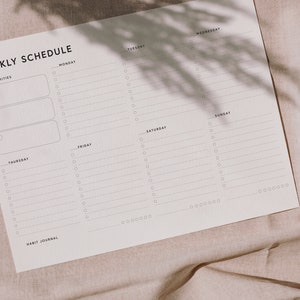 WEEKLY SCHEDULE A4 - Etsy