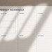 WEEKLY SCHEDULE A4 - Etsy