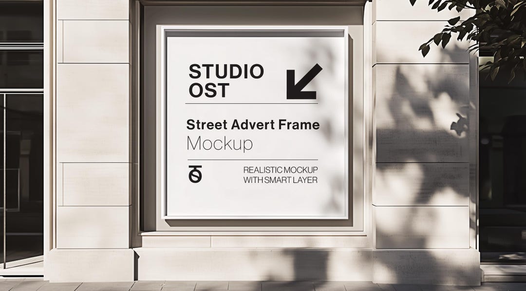 Street Frame Art Mockup Realistic Mockup Art Mockup - Etsy